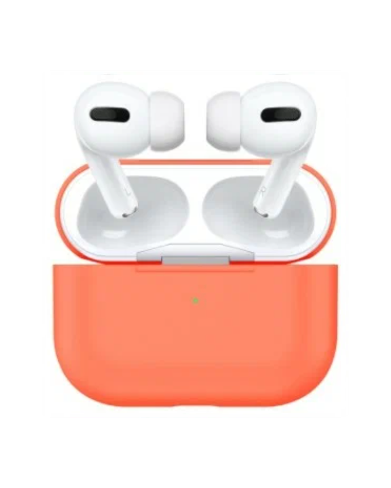 Защитный чехол силиконовый для наушников Airpods Pro 2, персиковый