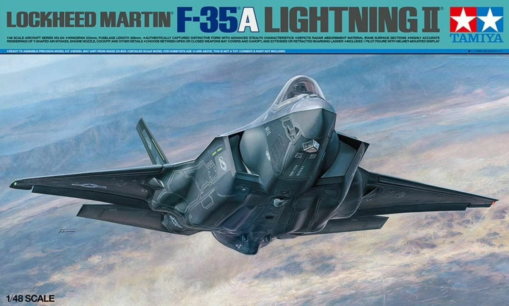 Tamiya 61124 1/48 Модель Комбинированный штурмовой истребитель Lockheed Martin F-35A Молния II