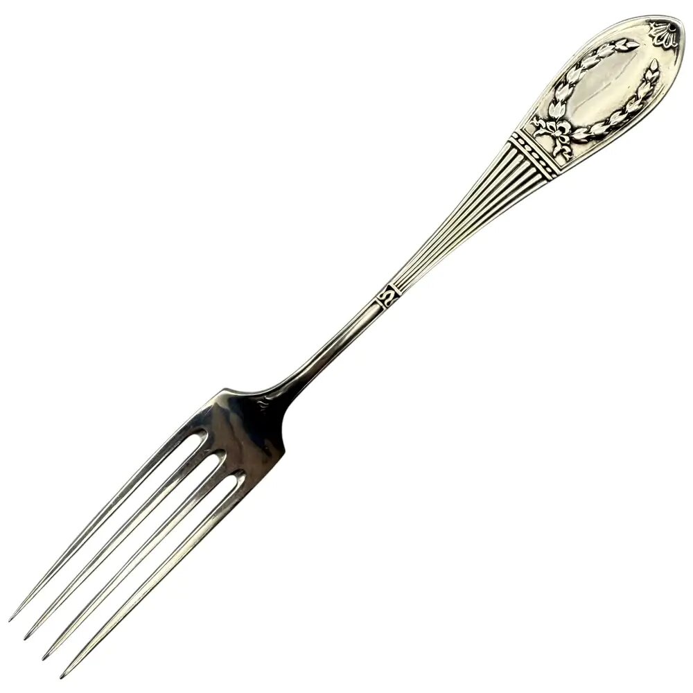 Вилка столовая "Венок", 20.5 см, серебро 0.925, 1886-1904 гг. Wilkens MH & Sohne, E. Foehr, Германия