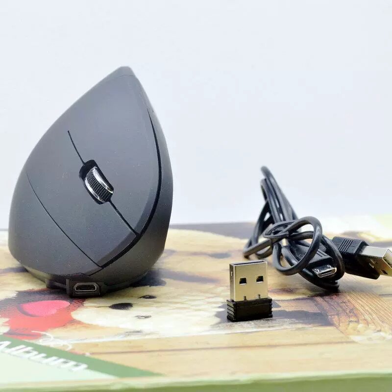 Перезаряжаемая вертикальная беспроводная мышь с тихим Bluetooth Классификация цвета：Версия с беспроводной зарядкой