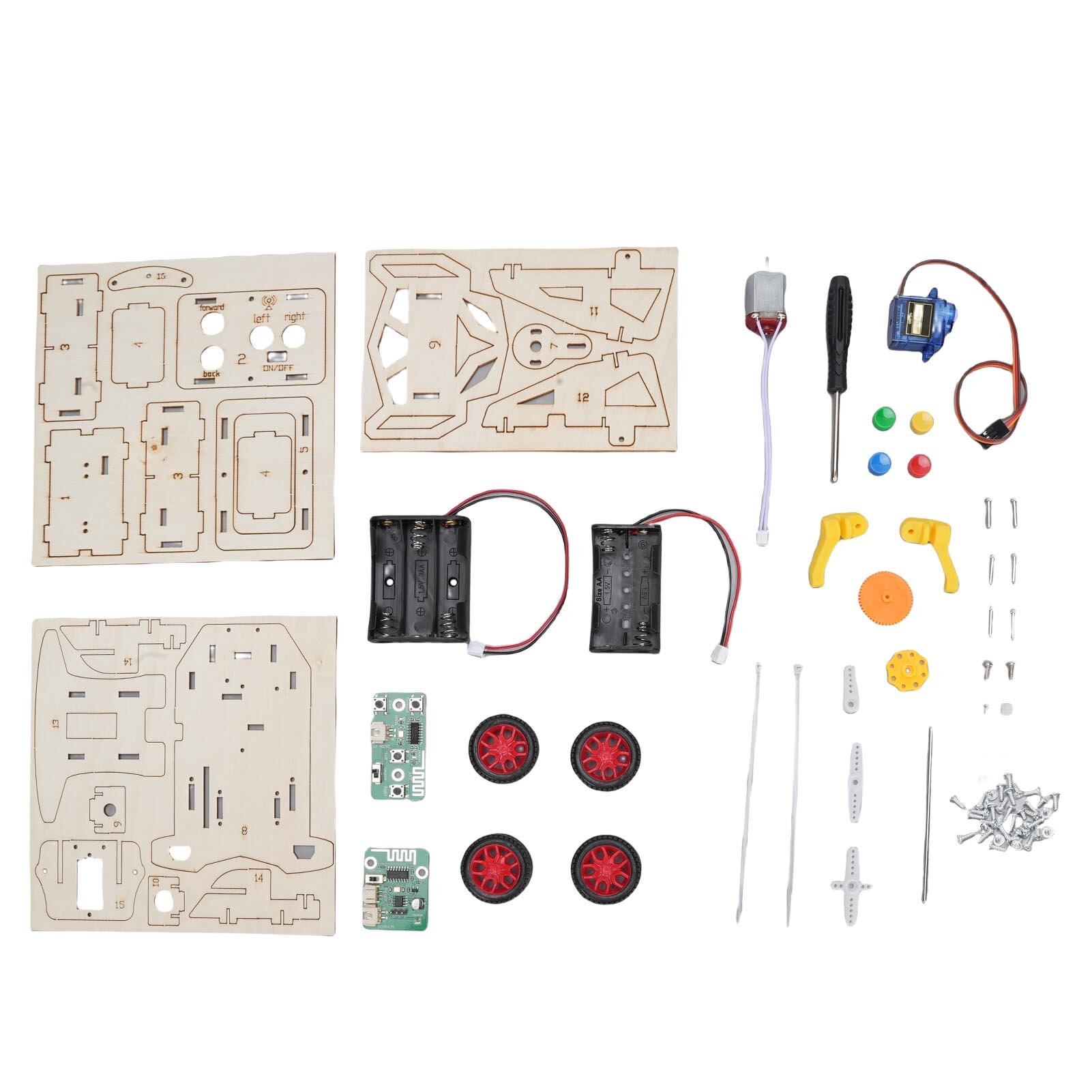 Набор для самостоятельной сборки моделей автомобилей из буковой древесины (STEM-проекты) - игрушка для развития навыков у детей. Простая сборка.