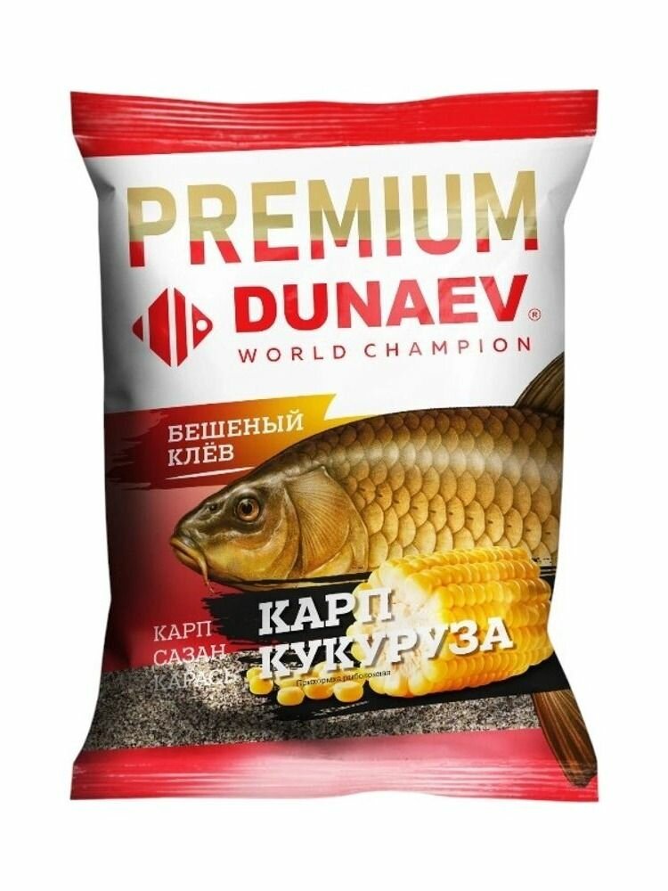 Прикормка "DUNAEV-PREMIUM" 1кг Карп-Сазан Кукуруза (2шт.)