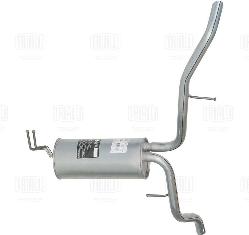 Глушитель основной TRIALLI EMM 1015 Fiat Albea 02- 1.4i, 1.6i алюминированная сталь E мм 1015