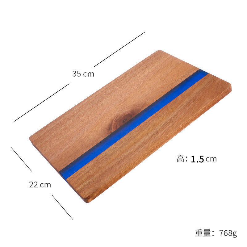 Трансграничная разделочная доска из смолы, разделочная доска из акации, доска для стейков из массива дерева, деревянная доска для пиццы, доска для фруктов в наличии.