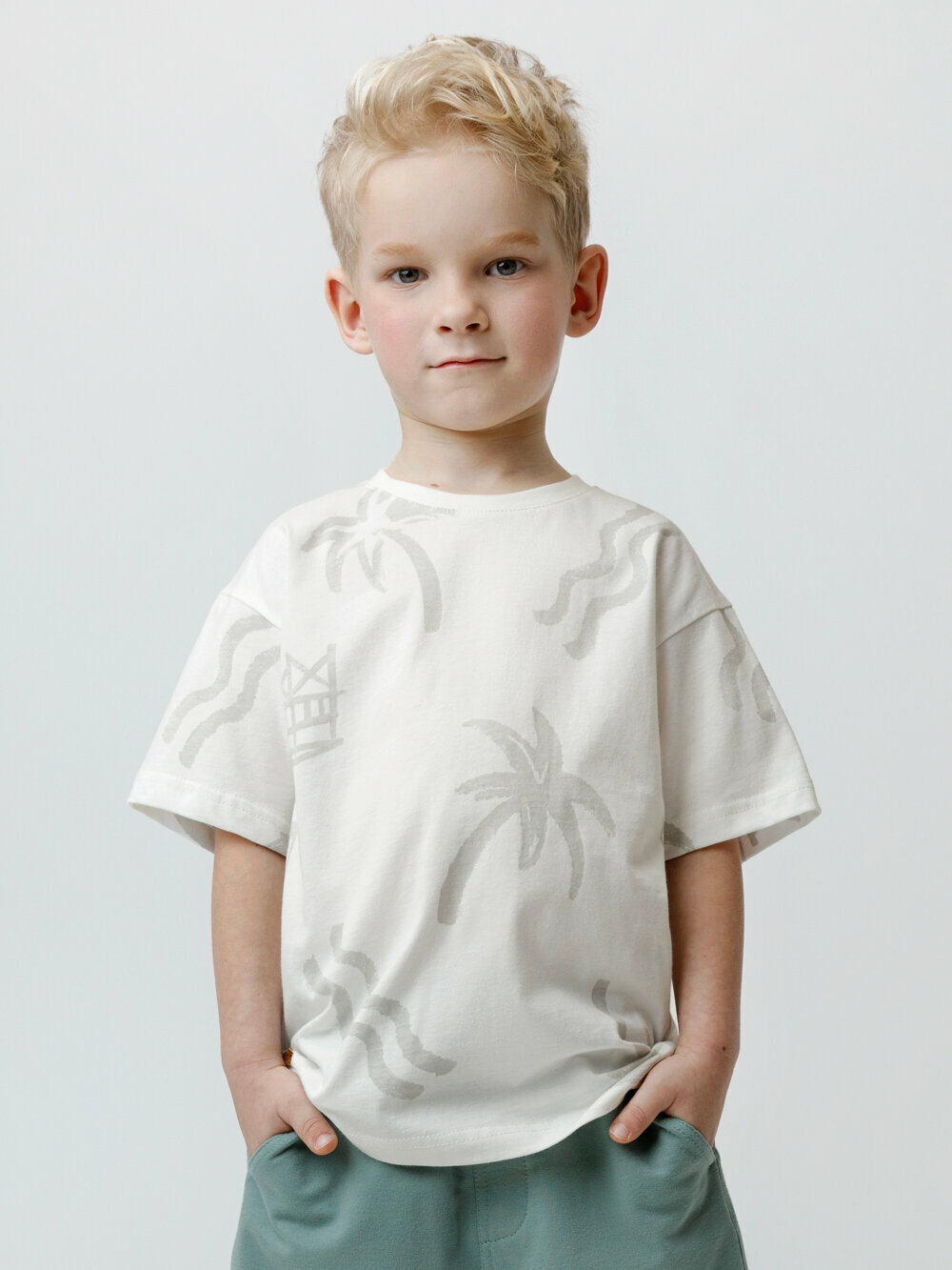 Футболка свободная детская футболка, натуральный хлопок