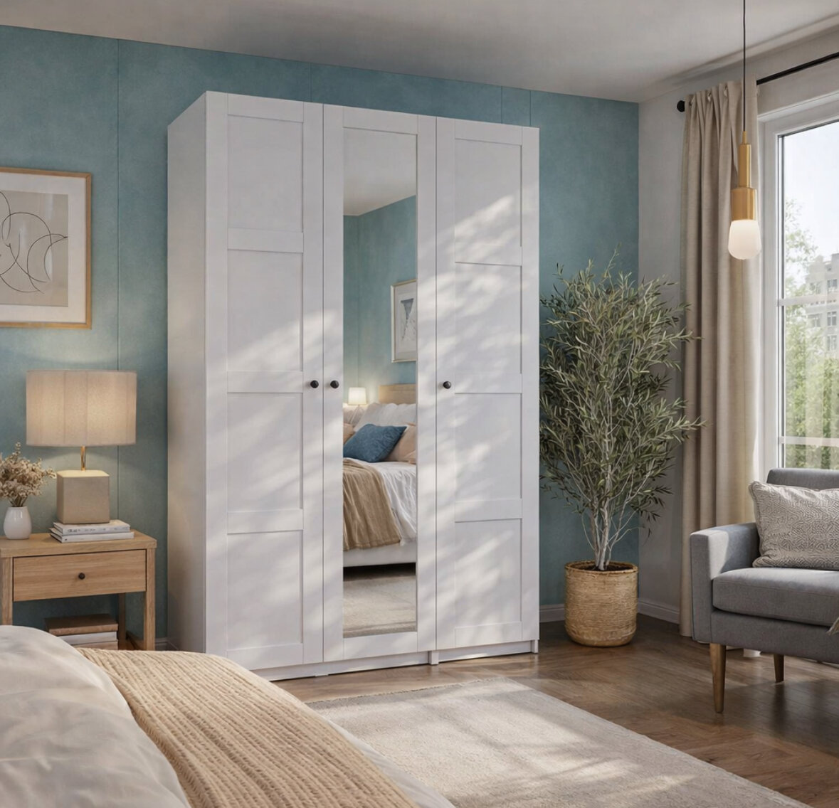 Шкаф "Пакс", IKEA, скандинавский дизайн, 150 см x 233 см x 61 см