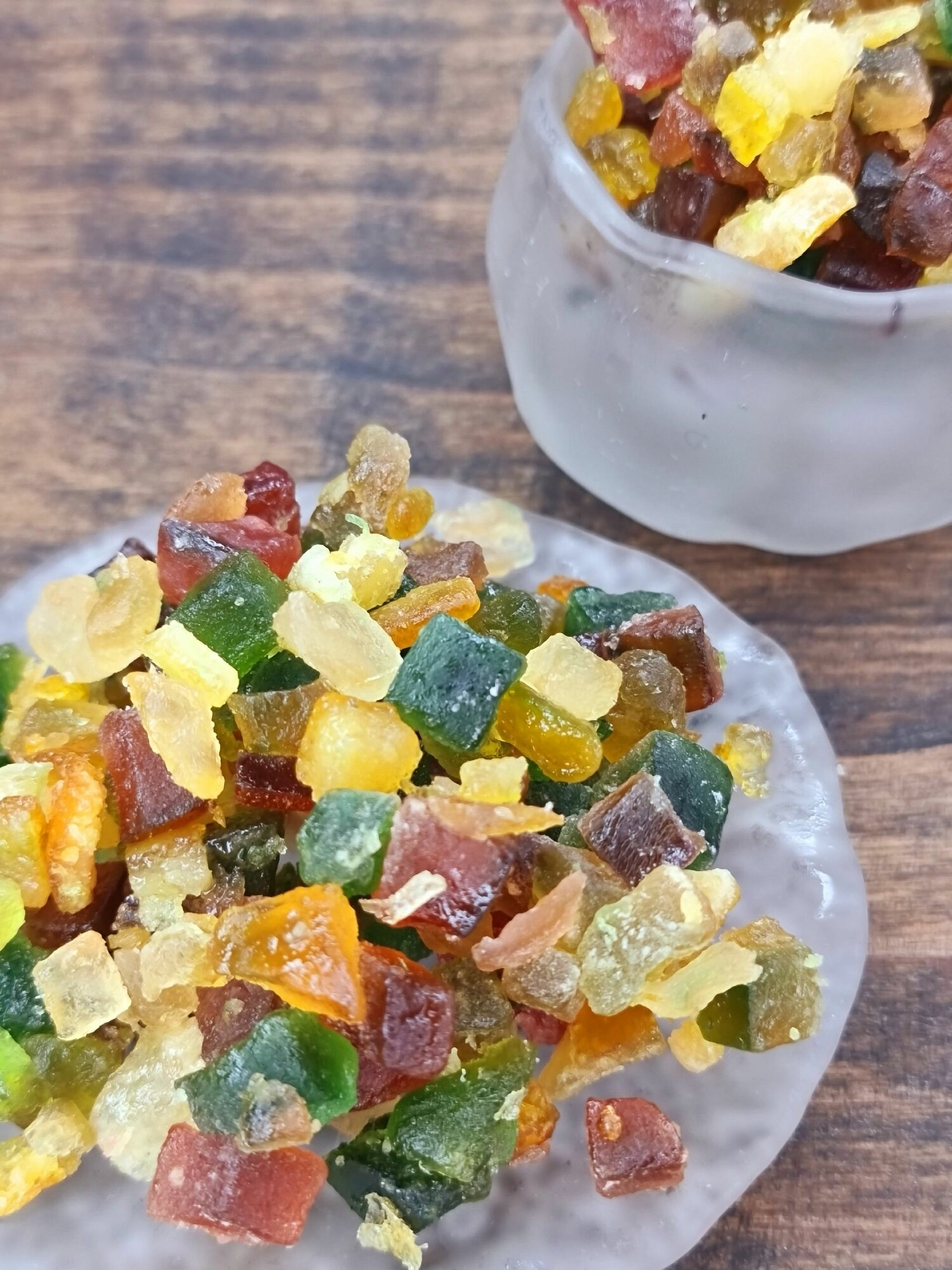 Фрукты засахаренные разноцветные кубики 6х6 мм