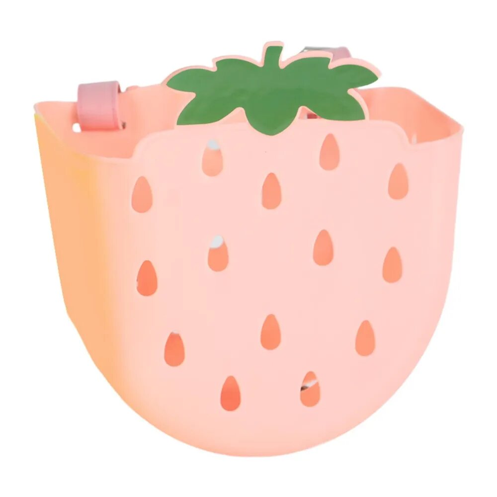 Детская велосипедная корзина, съемная, для мальчиков и девочек, розовая, для горных и шоссейных велосипедов, для хранения игрушек и аксессуаров