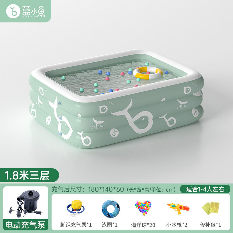 [2026] Надувной уличный бассейн-аквапарк для детей, игровой бассейн, пляжный бассейн с навесом от солнца