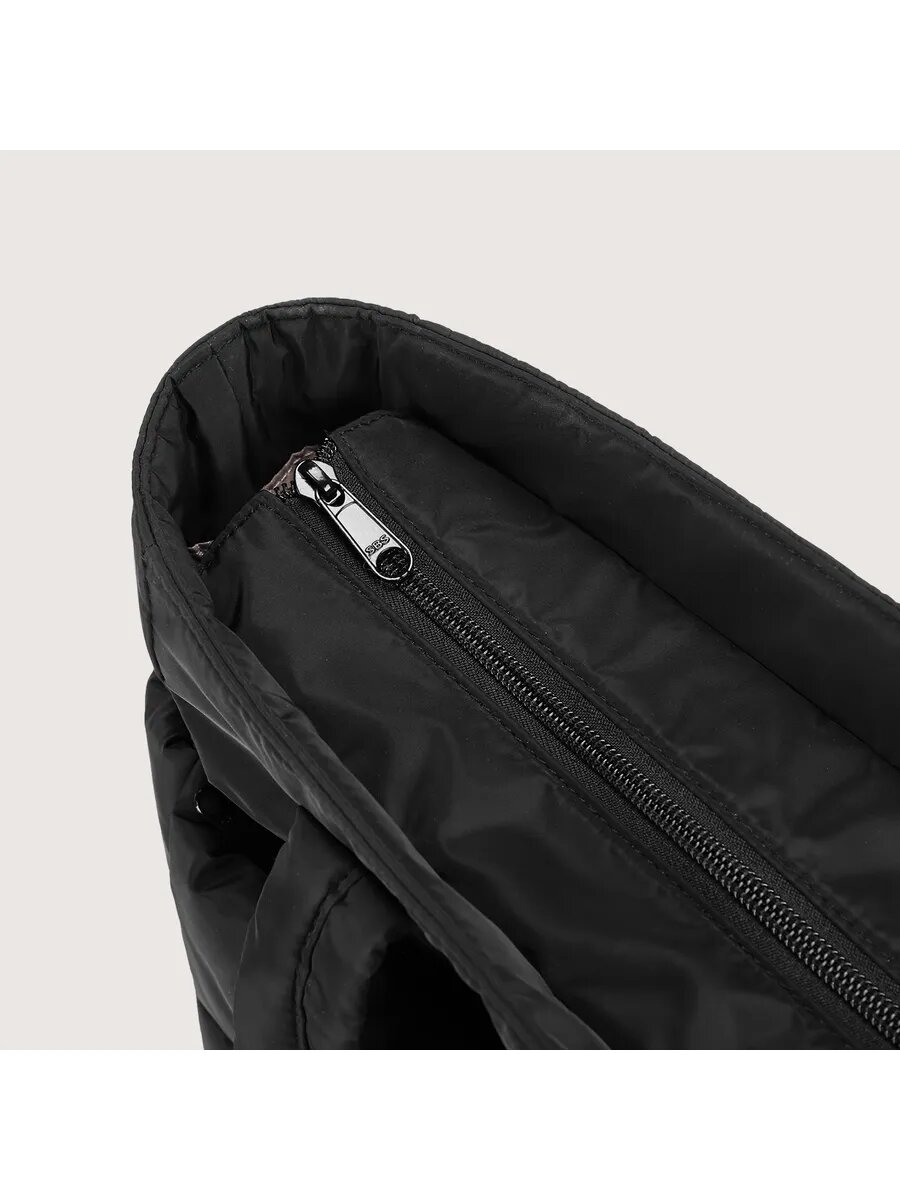 Сумка тоут Bagsmart, фактура гладкая, черный — фото 1