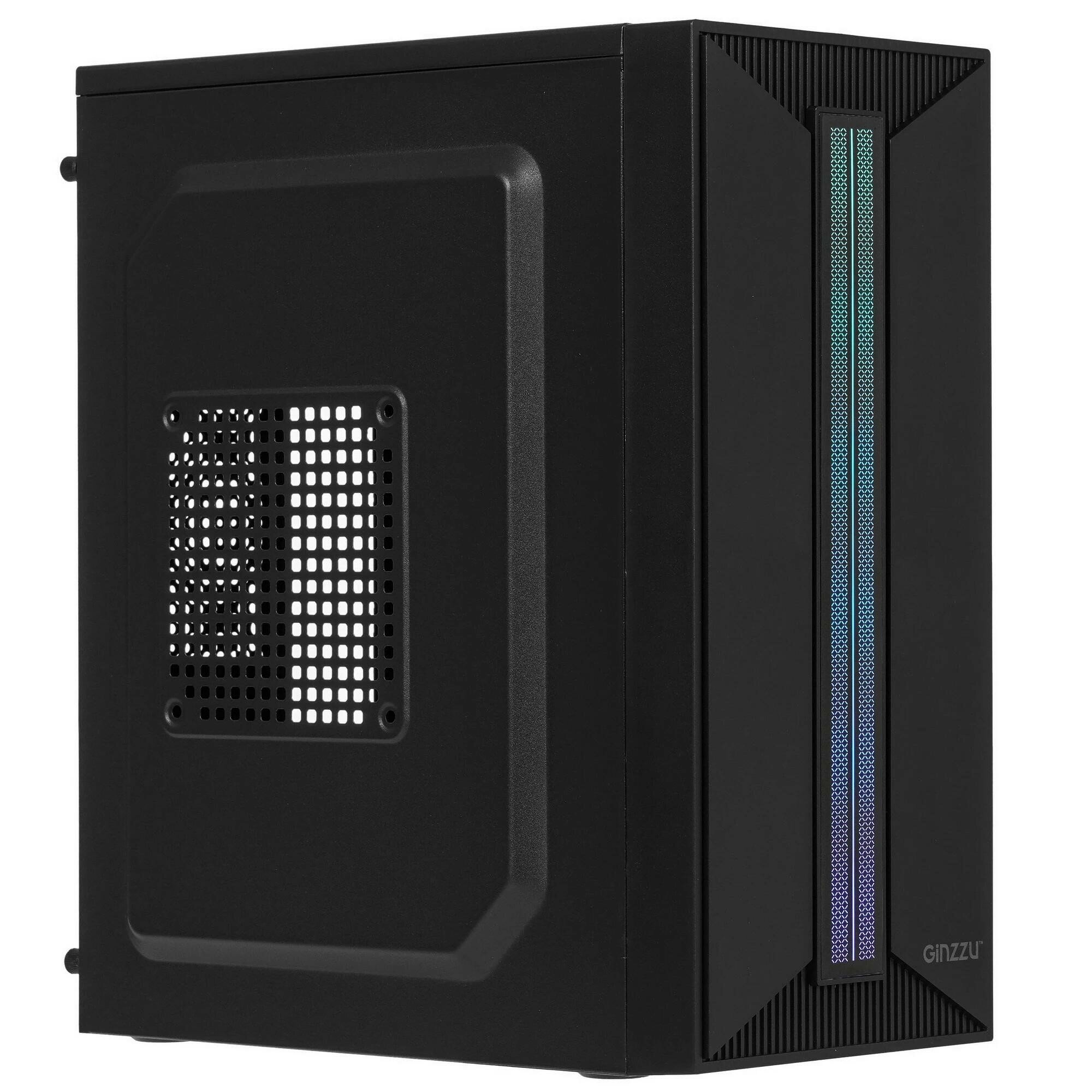 Корпус для ПК Ginzzu сталь 0,5 мм mATX 2 USB без БП