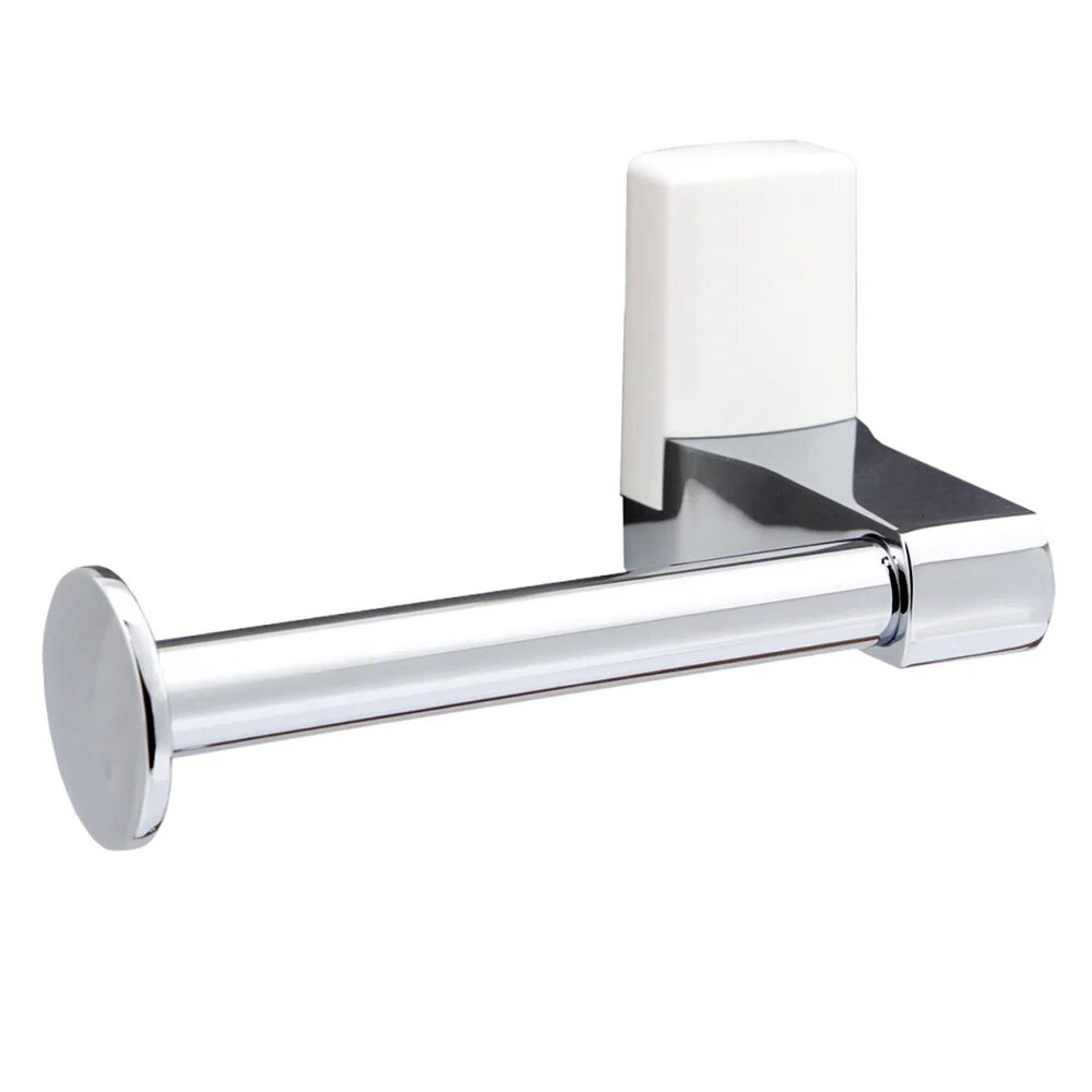 Держатель для туалетной бумаги Wasserkraft Leine White K-5096WHITE настенный, хром, белый, глянцевый, металлический, пластиковый, на шурупах, с комплектом для монтажа