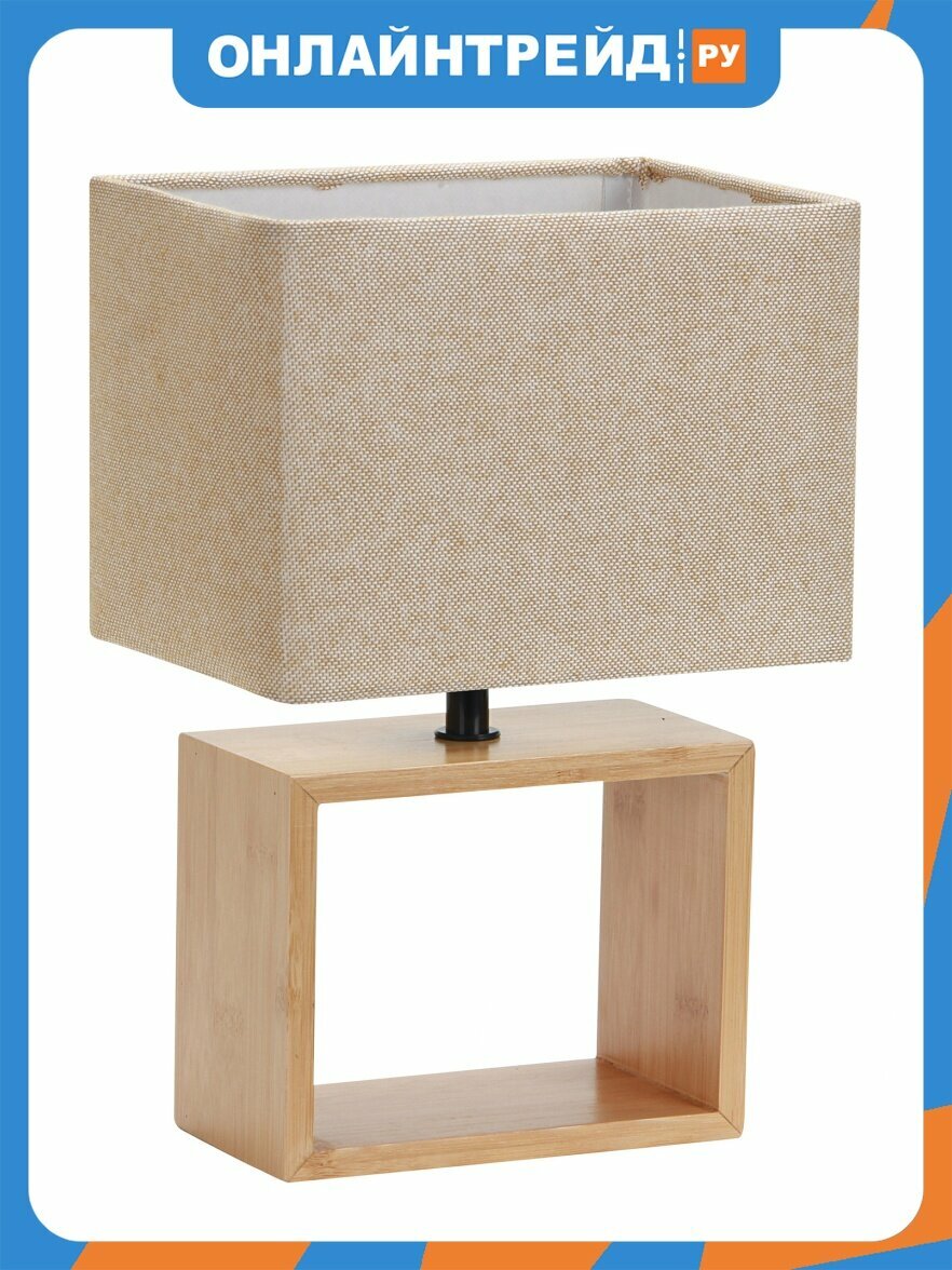 Светильник настольный декоративный Uniel UML-B401 E27 LIGHT GREY/WOOD