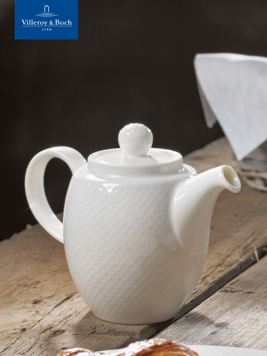 Кофейник с крышкой 300 мл, 16х9 см, Easy White, Villeroy & Boch, Премиум-Фарфор