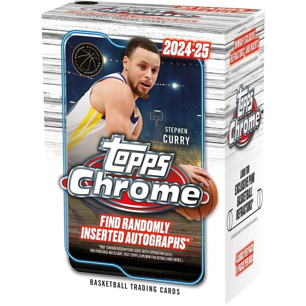 2024-25 Topps Chrome Basketball Value Box Баскетбольная карточка