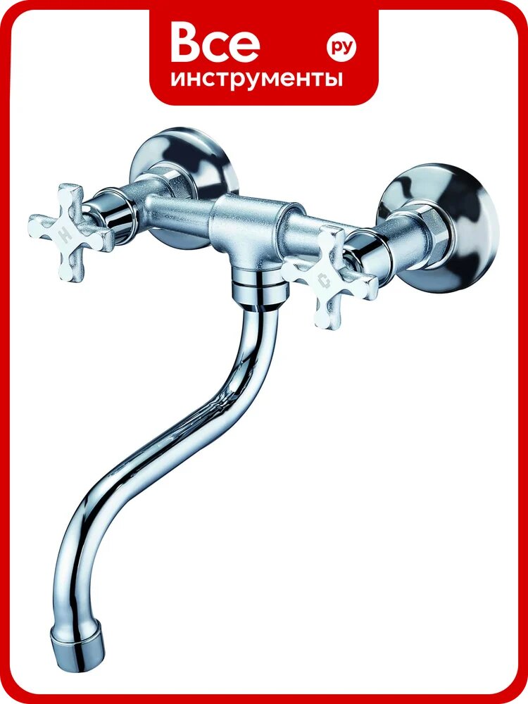 Смеситель для кухни Solone JIK12-A102-A с поворотным изливом, классическим дизайном и глянцевым покрытием хром