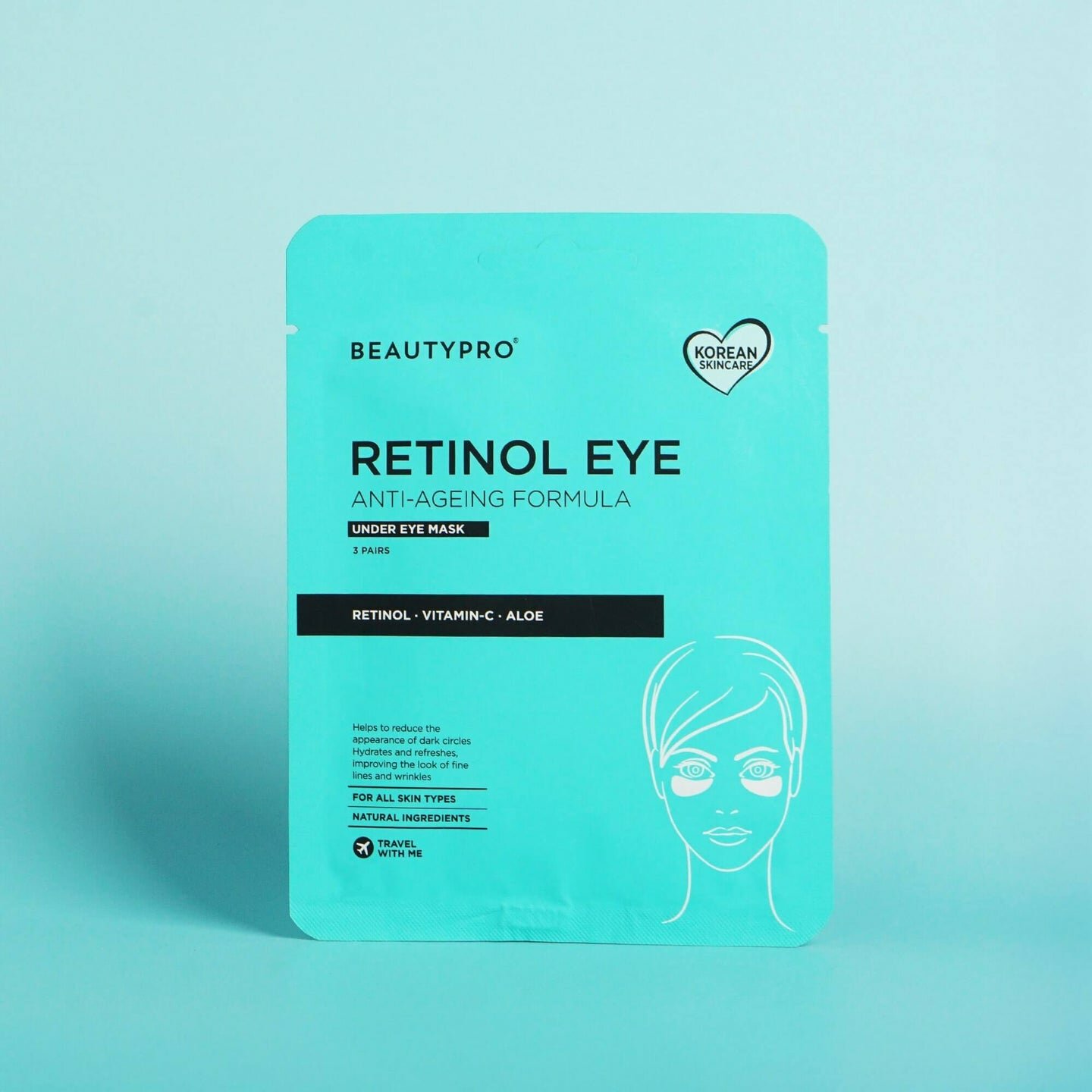 Антивозрастные патчи для глаз с ретинолом 3 пары BeautyPro Retinol Under Eye Patch (3 Pairs)