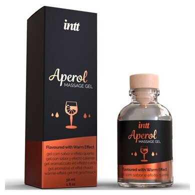 59534 Intt Massage Gel Aperol, 30 мл. Массажный гель с ароматом Апероль и согревающим эффектом