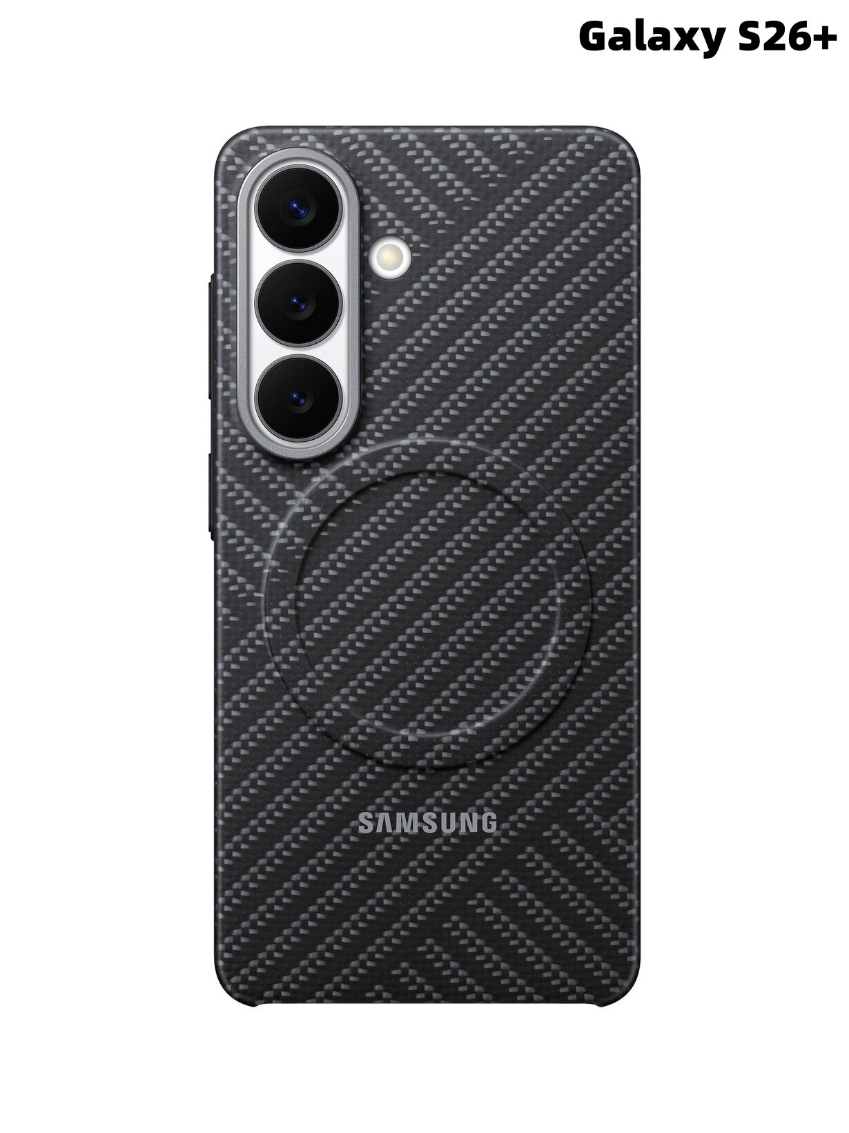 Защитный чехол Samsung Galaxy S26+ на магнитной основе из кевлара-темно-серый-EF-KS947SSEGCN