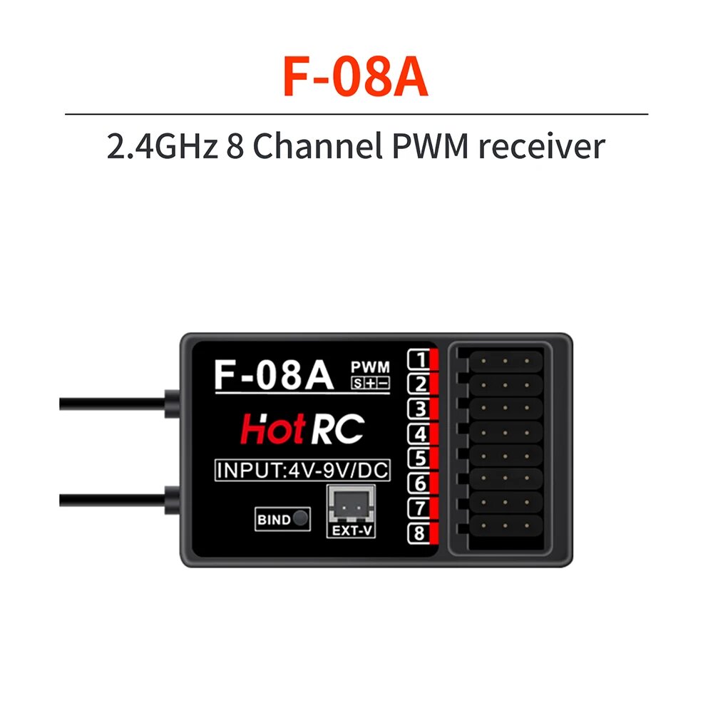 Радиоприемник HotRC 4/5/6/8CH F-08A
