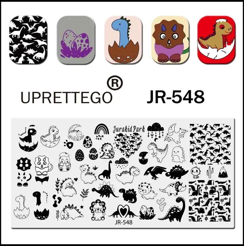 Трафарет для ногтей UPRETTEGO JR-548, Цвет: JR548