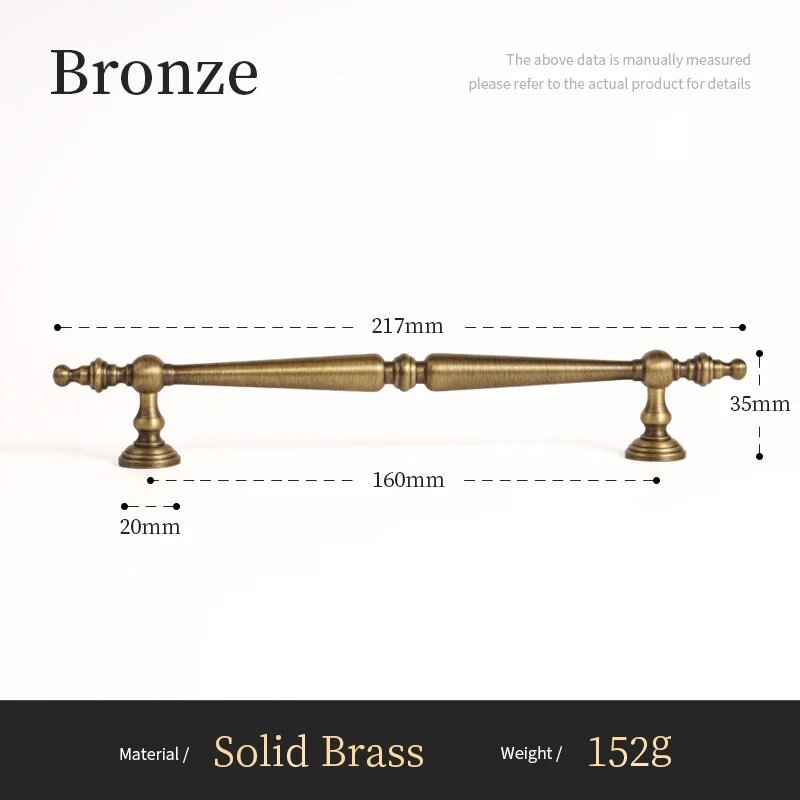 Сантая Антикварная ручка бронзовая, 160mm, Pitch-Row