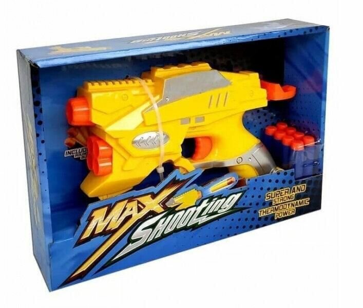 Бластер КНР "Max Shooting", 8 мягких пуль, в коробке