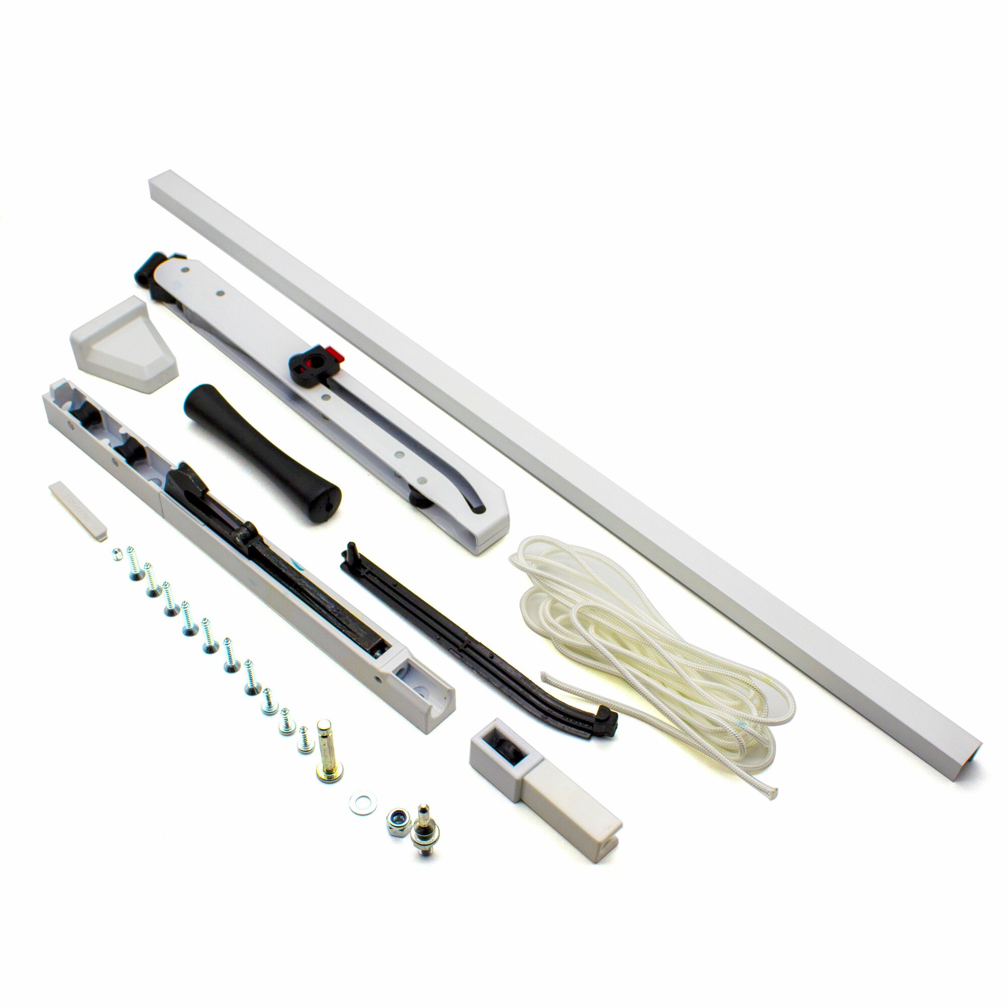 Дистанционный фрамужный открыватель с гибкой тягой Savio (шнур 3м идет в комплекте) с декоративной планкой, белый