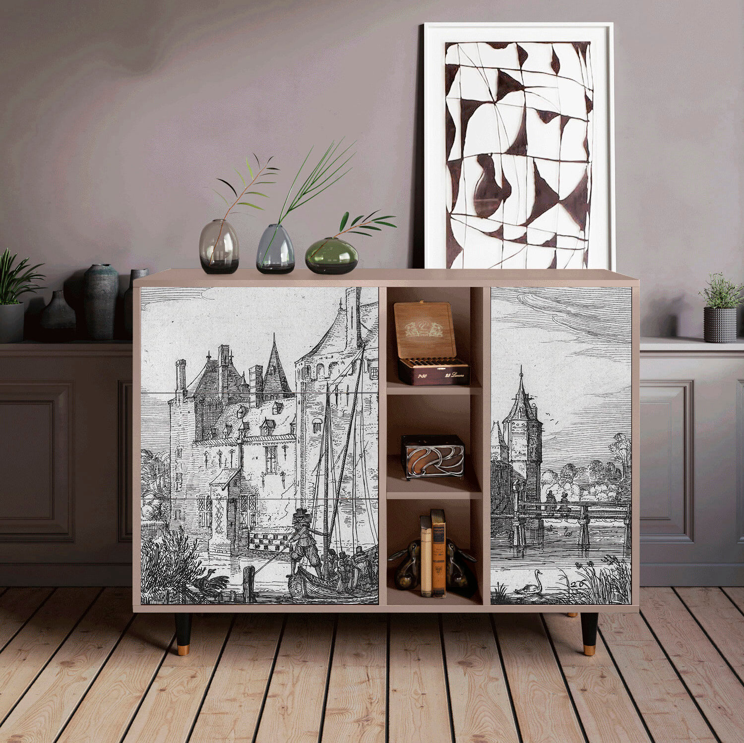Комод - STORYZ - BS2 Castle by Pieter Breugel, Разер - 125 x 97 x 48 см , Цвет корпуса - Бежевый