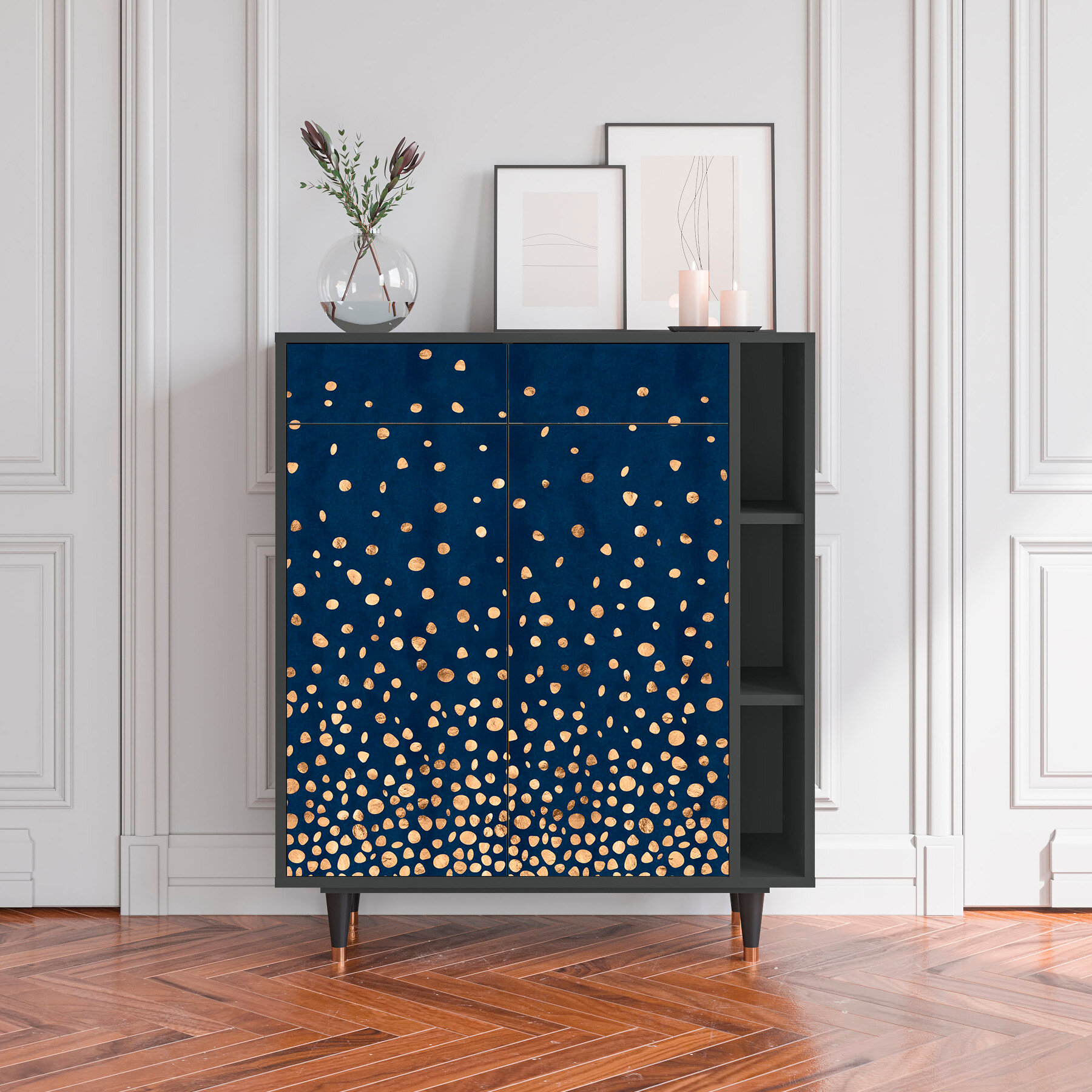 Комод - STORYZ - BS6 Night Skies, Размер - 94 x 110 x 41 см, Цвет корпуса - , Антрацит