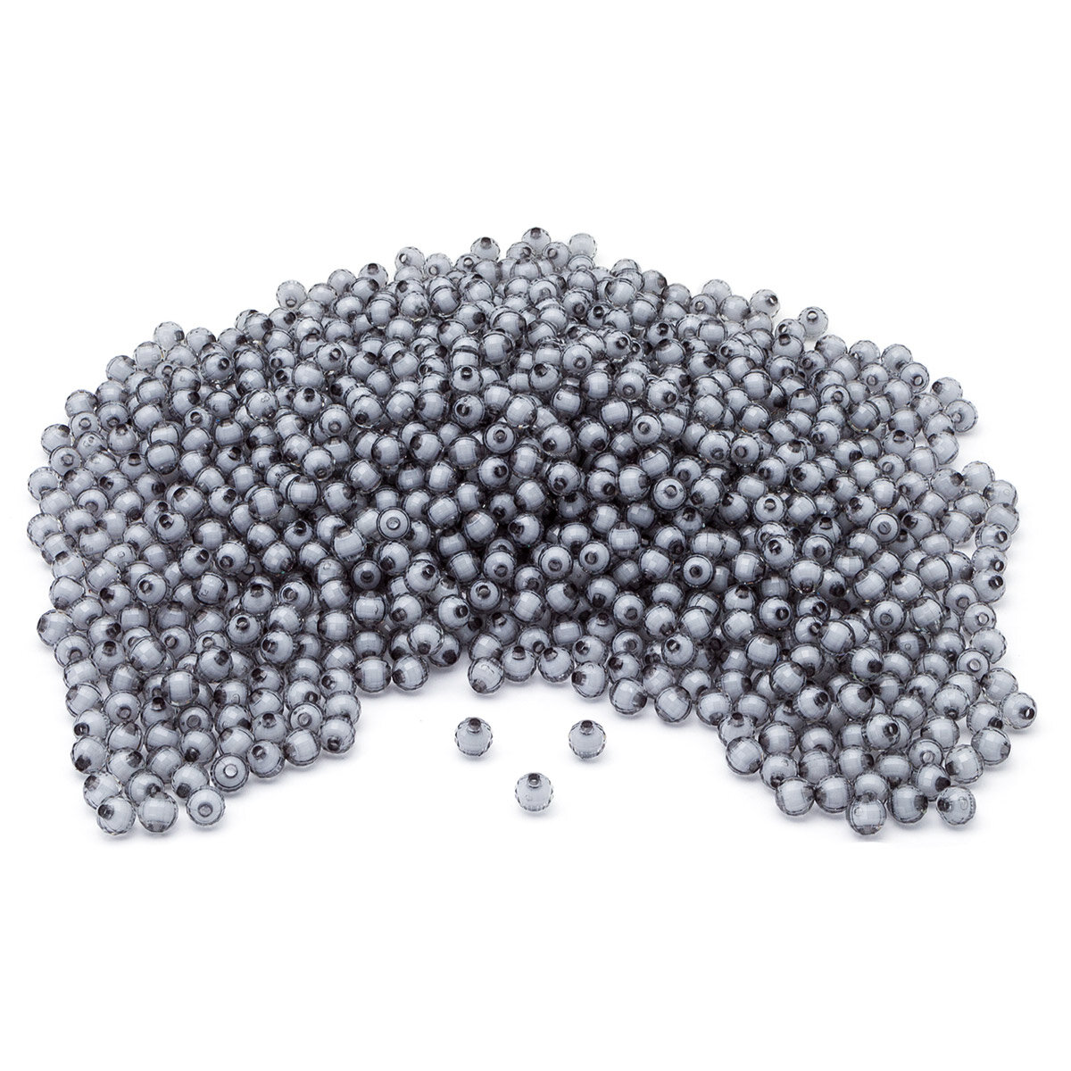 Бусины для рукоделия пластиковые, акрил, 10мм, 500гр, Astra&Craft (59 серый)