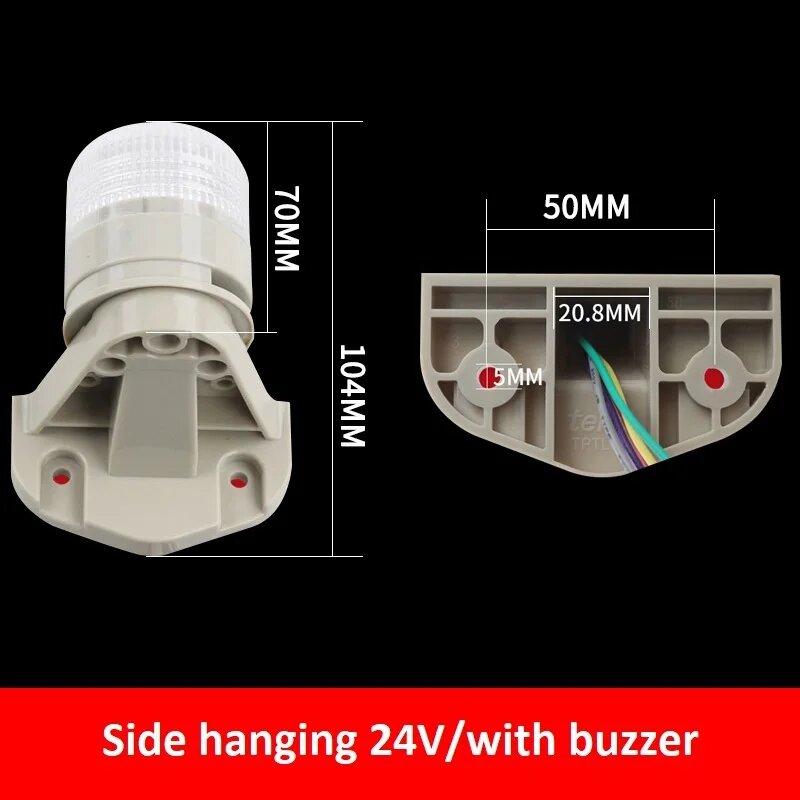 Предупреждающая лампа, 3 цвета, однослойная, 12 В/24 В постоянного тока, маленькая аварийная сигнальная лампа, красный, желтый, зеленый, промышленная лампа безопасности с зуммером