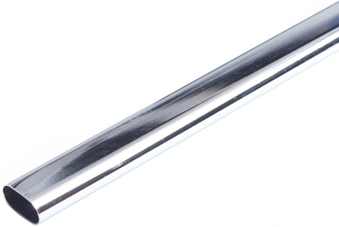 Штанга в шкаф Стройбат труба овал для гардеробных систем, стальная, хром, 1000мм, в упаковке 2шт. / фурнитура для мебели