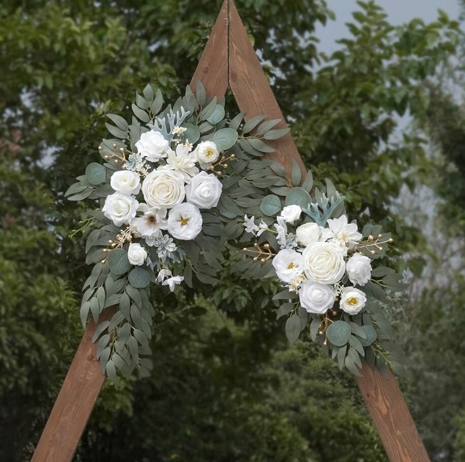 2 шт имитация свадебного приветствия украшенная цветами