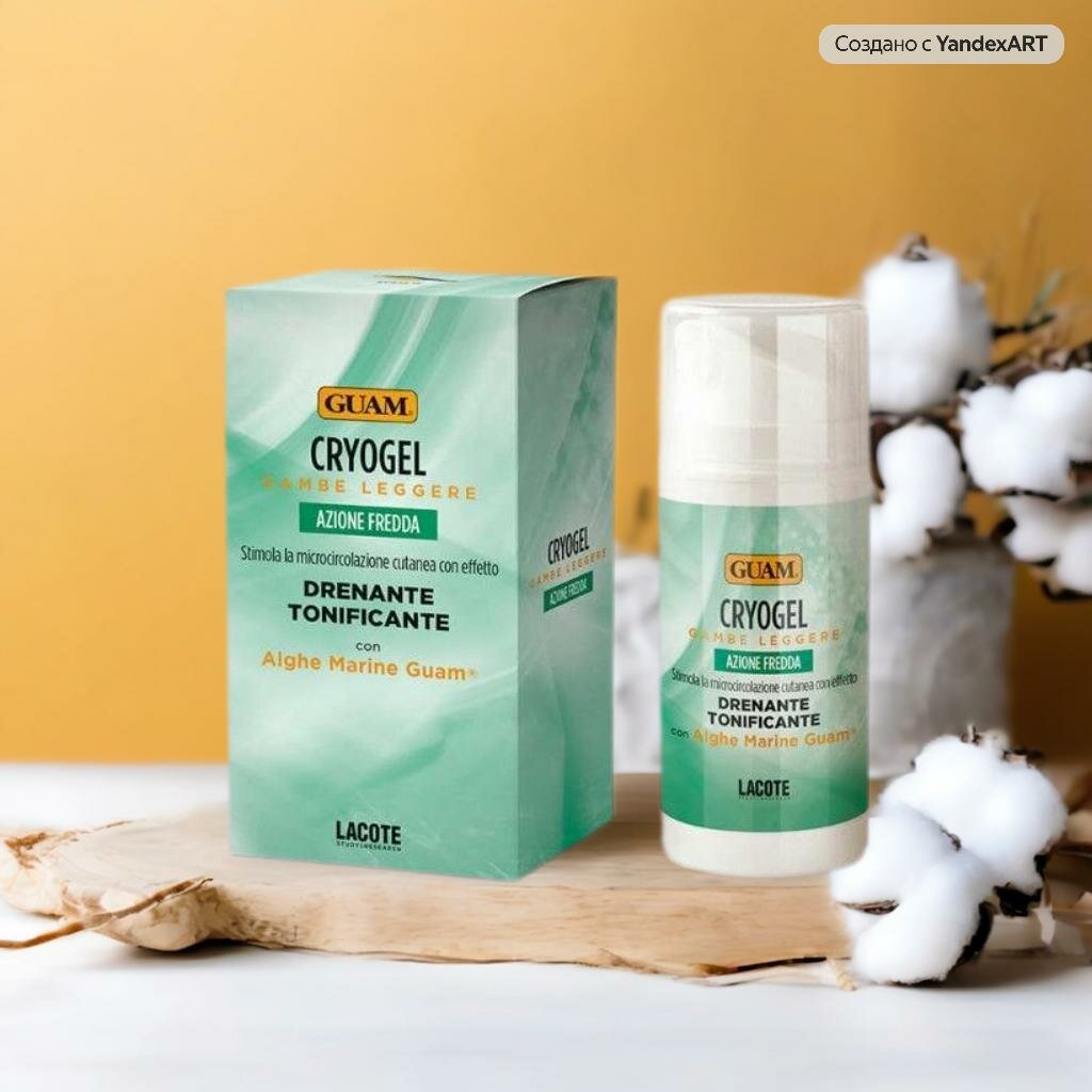 Криогель для ног Guam CRYO, дренажный, тонизирующий, против отеков, 100мл
