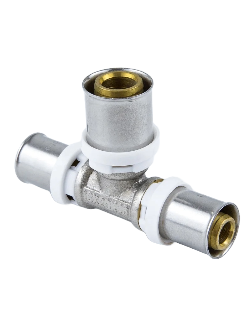 Тройник МП латунь никель пресс Дн 16 ГОСТ 32415-2013 8009 Aquasfera 8009-01