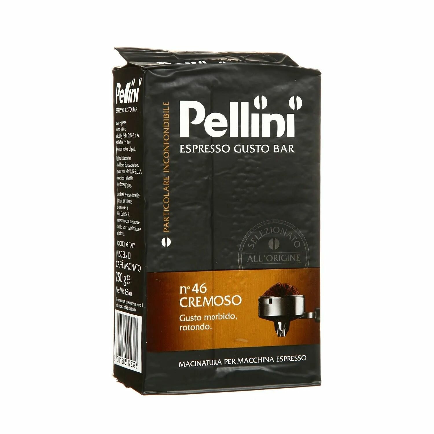 Кофе молотый Pellini "Espresso Cremoso", арабика/робуста, 250г, Италия