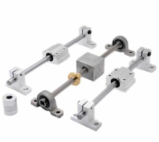 Комплекты направляющих T8 для 3D-принтера, длина 500мм , Шаг 1мм, линейный вал 8*500 мм, KP08 , SK8, Корпус гайки, муфта