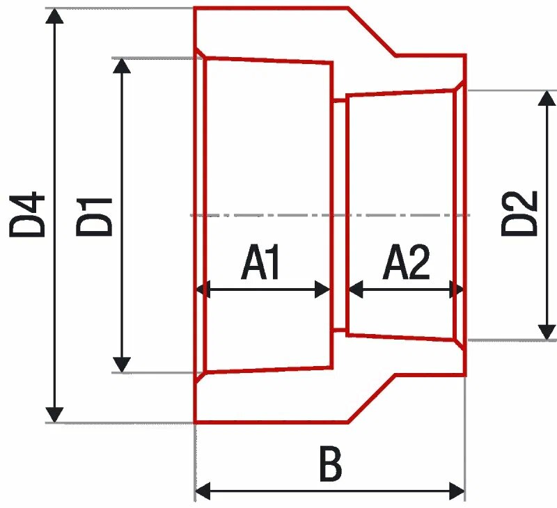 РосТурПласт ООО Муфта переходная полипропиленовая РТП, внутренняя-внутренняя резьба, 25 x 20 мм