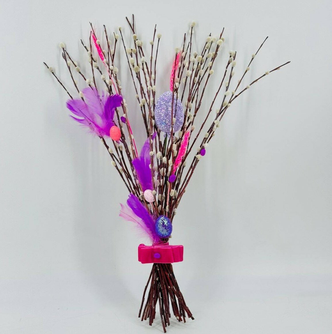 Пасхальный букет из натуральной вербы 31 ветка. Верба живая красноталка