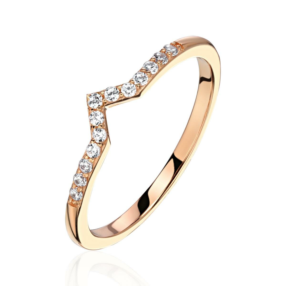 Кольцо, красное золото, 585 проба, бриллиант