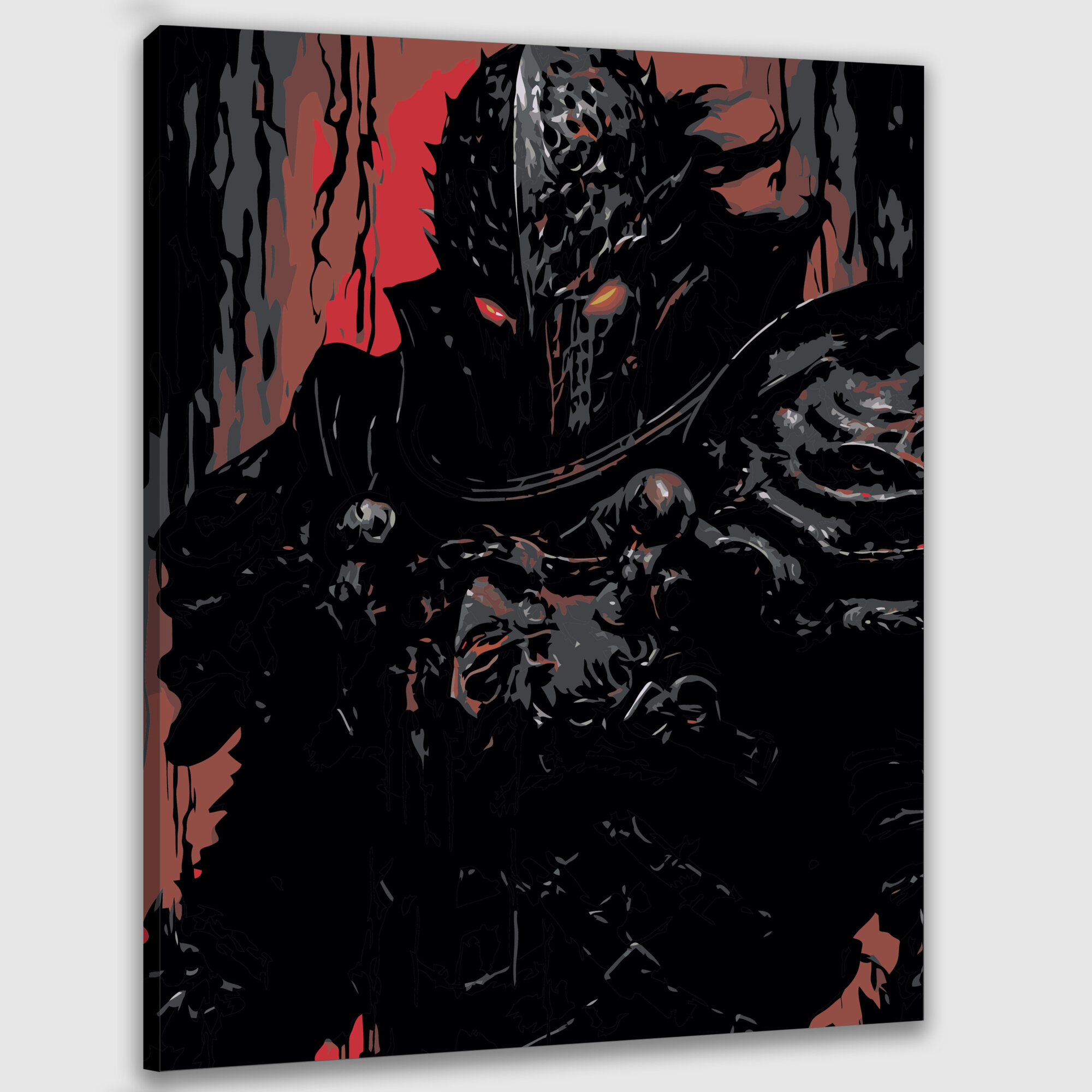 Картина по номерам 40x50 см, цифровое искусство, фильм "Берсерк: Крик безу, культовая броня берсеркер