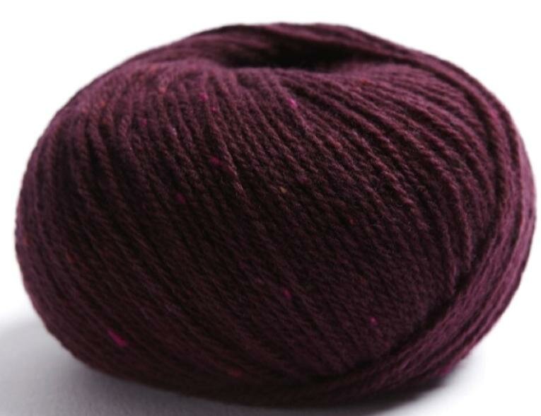 Como Tweed /Комо Твид/ пряжа Lamana (100% шерсть мериноса сверхлегкая), 25г/120м (63 твид, brombeere (ежевика), фиолетовый)
