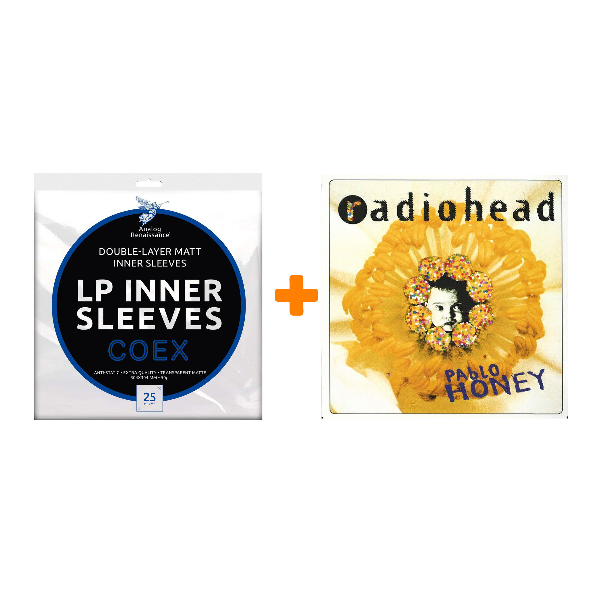 RADIOHEAD Pablo Honey LP + Конверты внутренние COEX для грампластинок 12" 25шт Набор