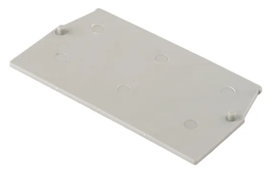 Заглушка для клеммной колодки EKF / ЕКФ для JXB-6S1/35 с продольным размыкателем, пластиковая серая, толщиной 2мм / электрика