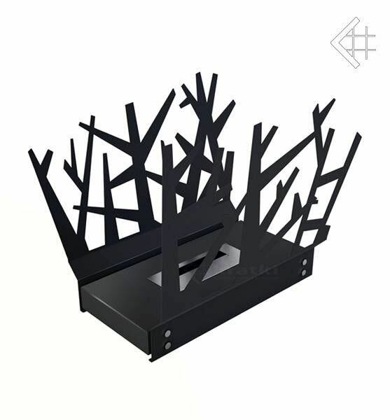 Биокамин Kratki HOTEL куст, Металл, черный, 80,8x60x48,8 см.