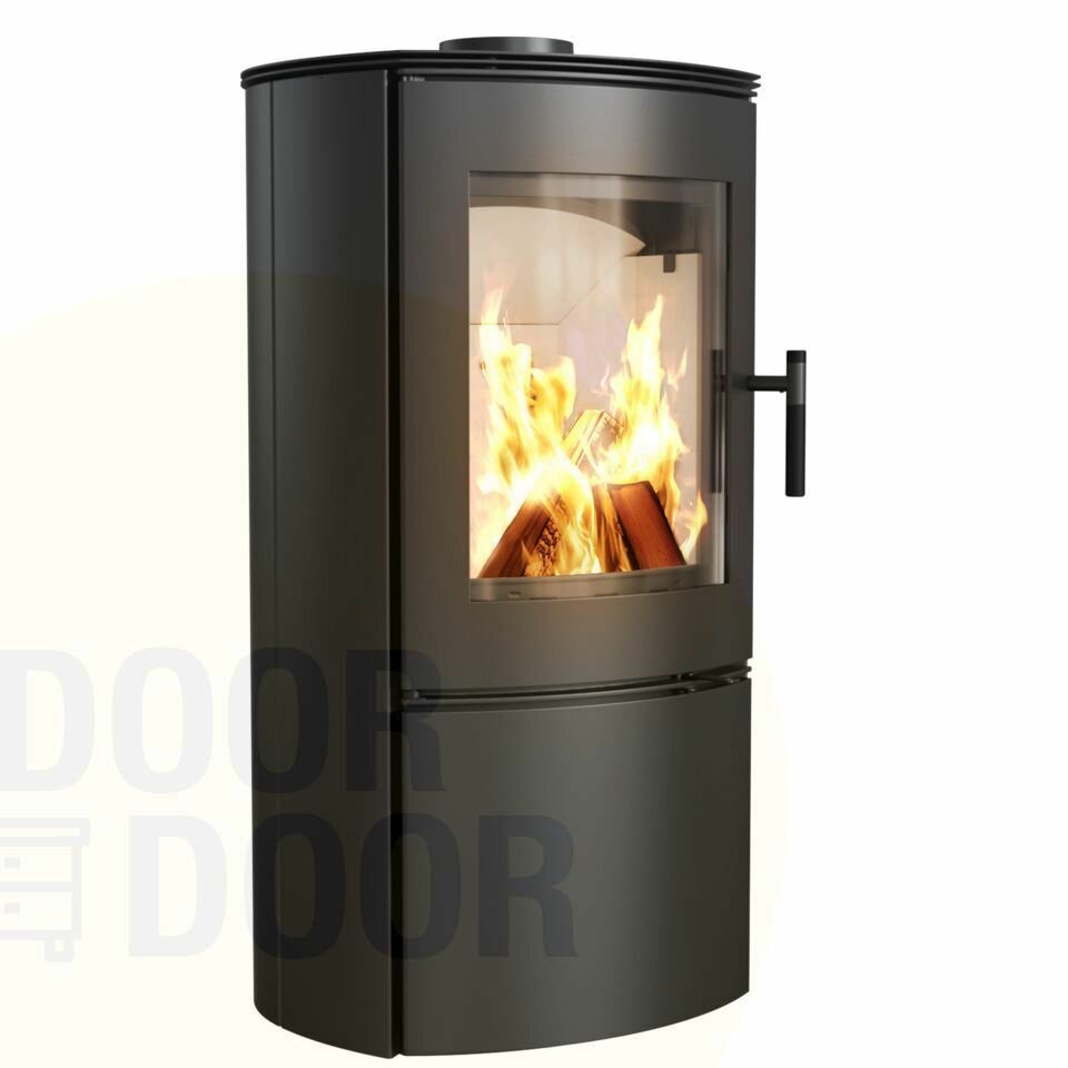 Печь-камин Kratki FALCON 9, сталь, черный, 54x105,7x44 см