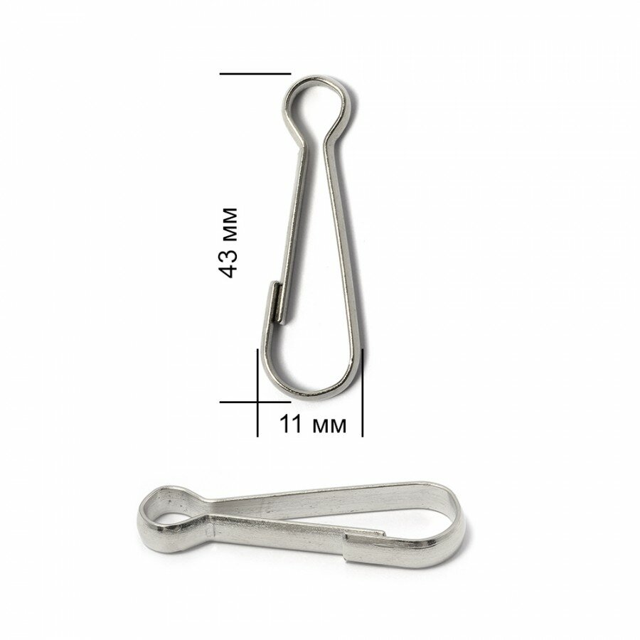 Карабин проволочный ТВ. JX5577 сталь 43мм уп. 50шт