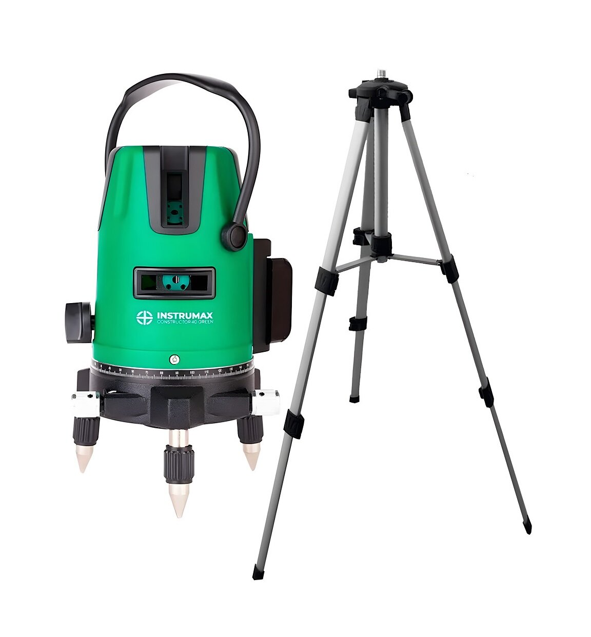 Комплект Лазерный уровень INSTRUMAX Constructor 4D GREEN+штанга элевационный INSTRUMAX LP-300 в комплекте с треногой (3 м) IM0140_K1