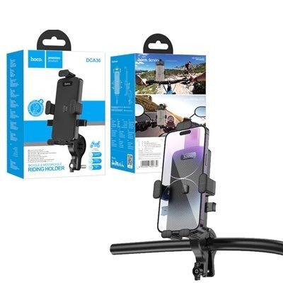 Держатель смартфона для велосипеда/мотоцикла/коляски/самоката, Hoco DCA36 Bicycle & Motorcycle Riding Holder 4.5-7", Черный